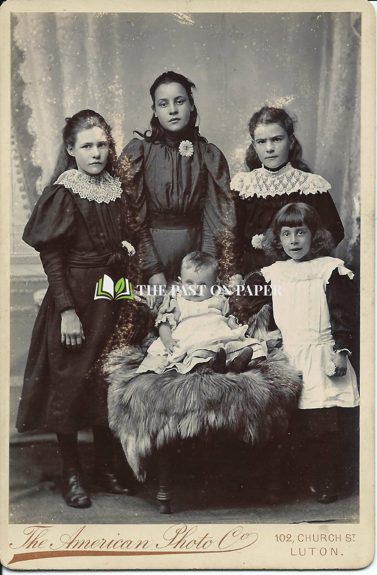 Cabinet Card of Unidentified Family Group, Luton, 1890s - Past on Paper