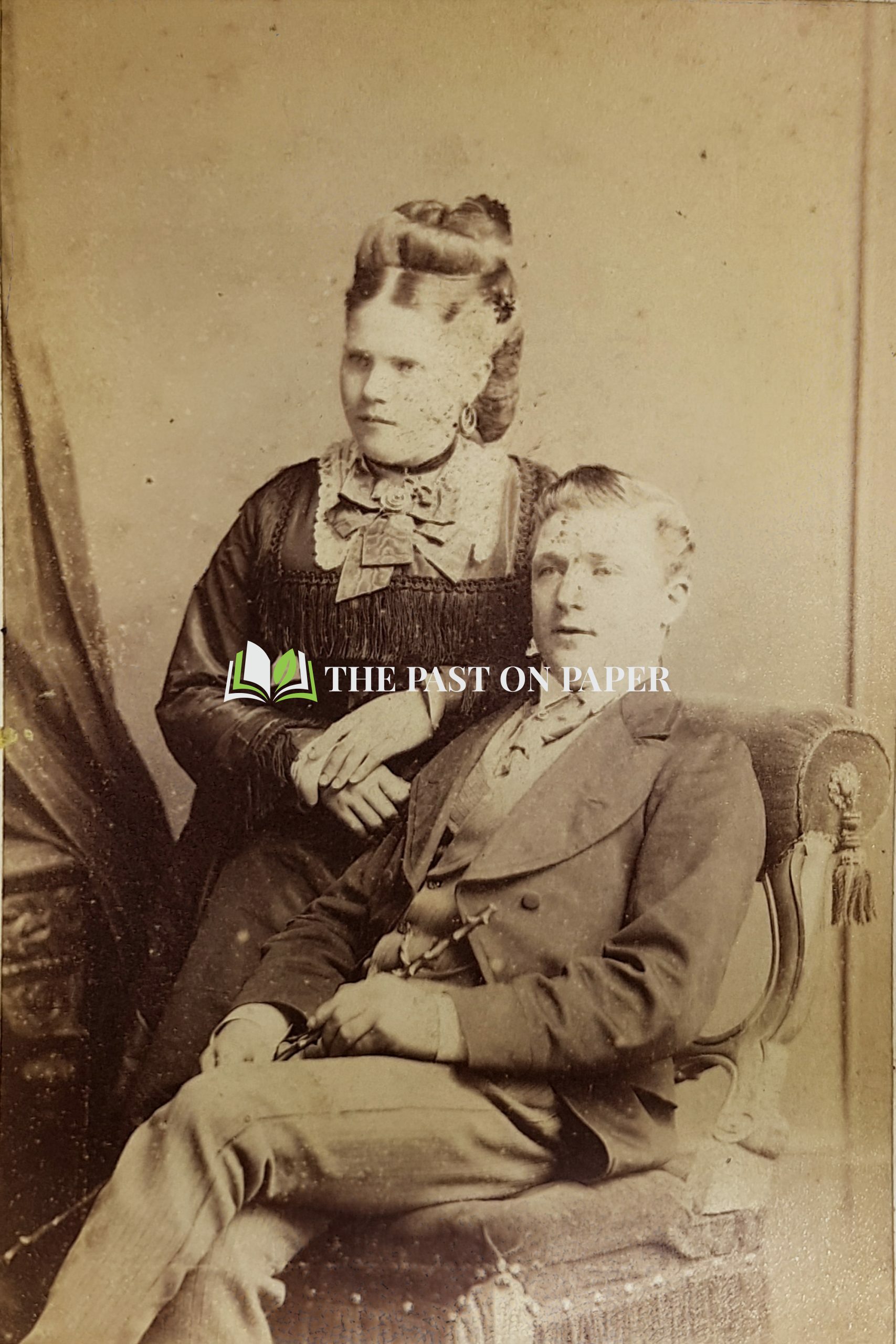 Carte de Visite of Unidentified couple, Newtown, 1870s - Past on Paper