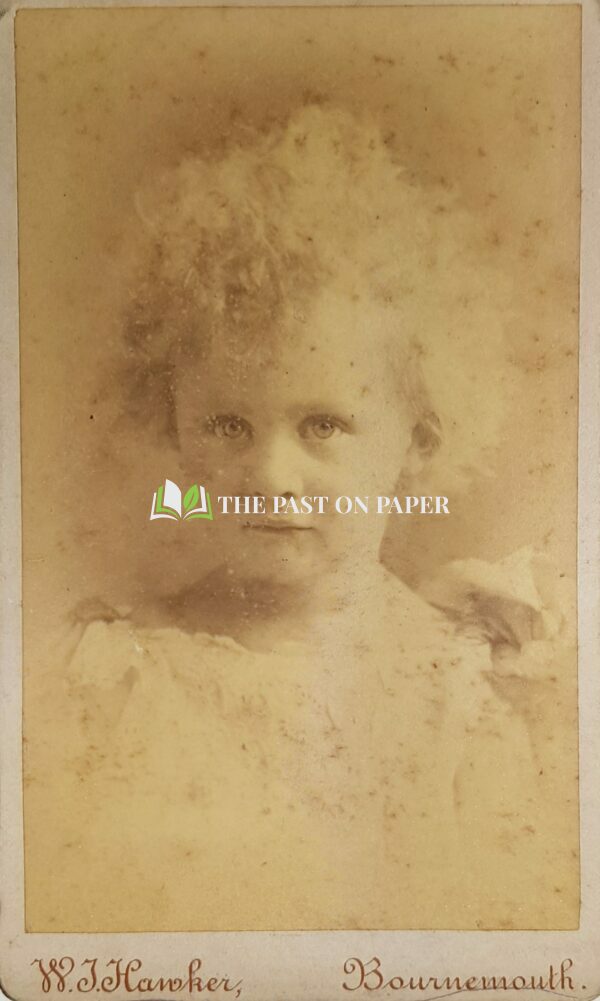 Carte de Visite of Barbara Cecil Cowes Wilson, Aged 2½, Bournemouth ...