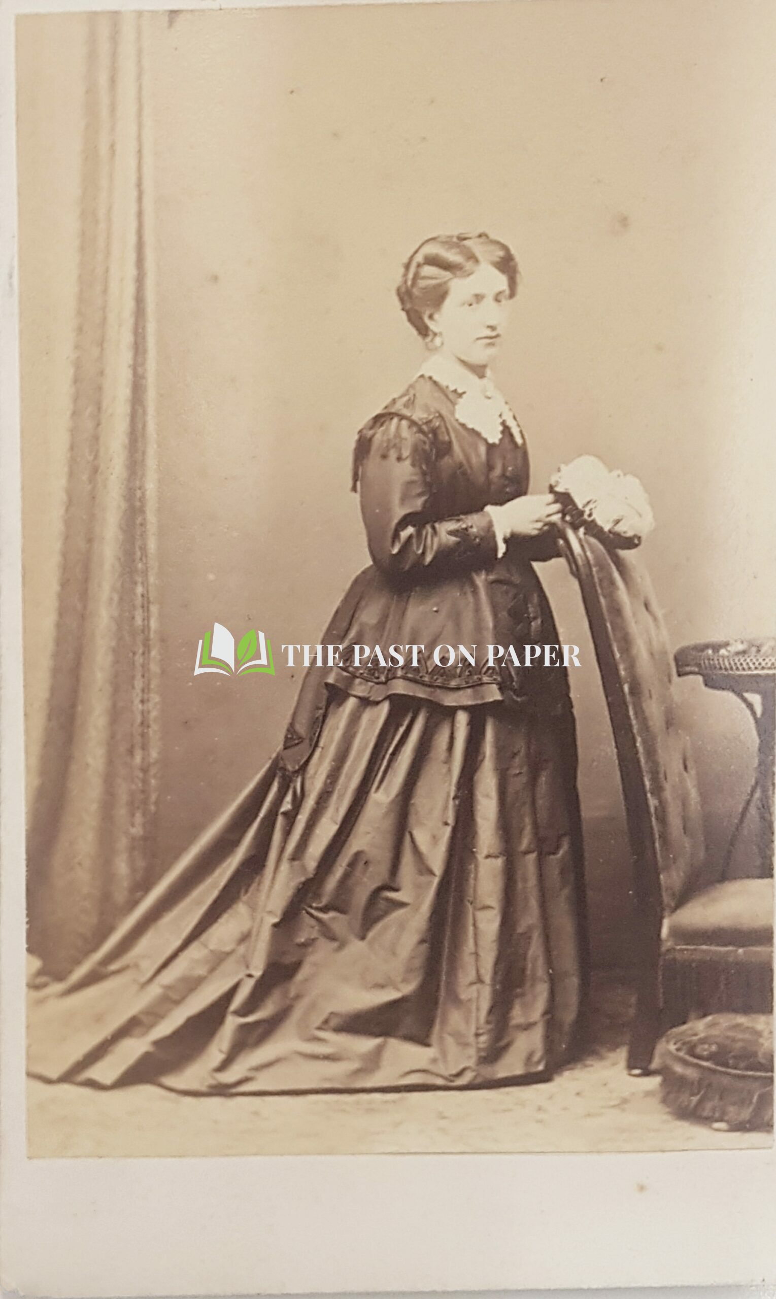 Carte de Visite of Harriet Ann Dickens, Stamford, 1870s - Past on Paper